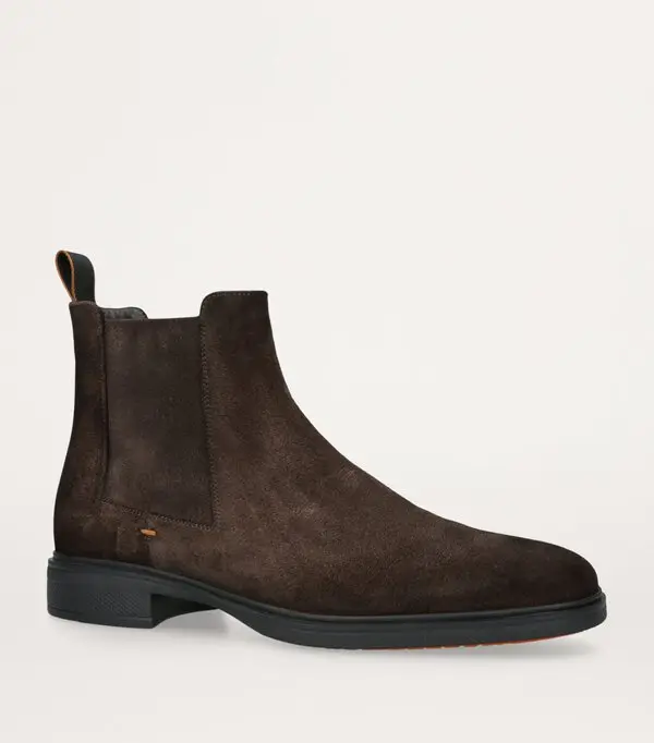Santoni Suede Chelsea Boots