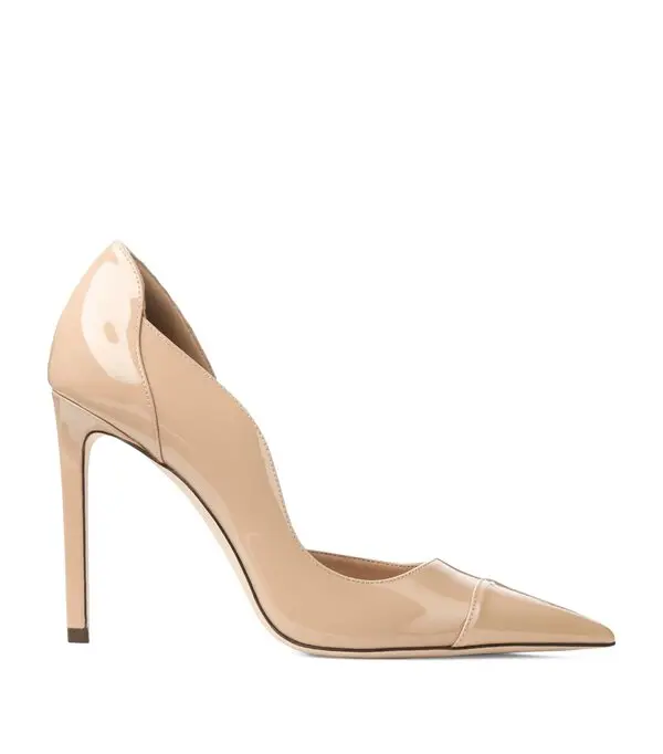 JIMMY CHOO Brigitte 100 Patent Leather Pumps - Neutral