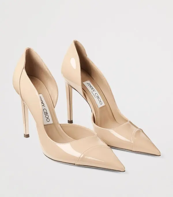 JIMMY CHOO Brigitte 100 Patent Leather Pumps - Neutral