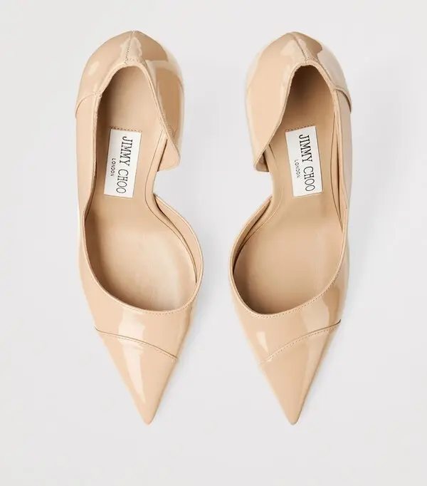 JIMMY CHOO Brigitte 100 Patent Leather Pumps - Neutral
