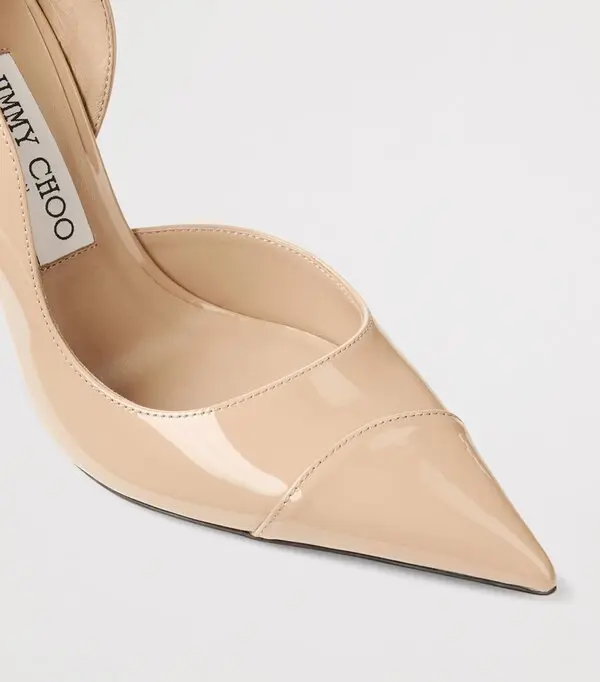 JIMMY CHOO Brigitte 100 Patent Leather Pumps - Neutral
