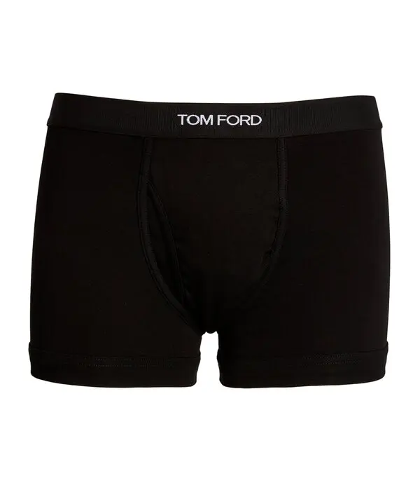 TOM FORD Stretch-cotton Logo Boxers - Black