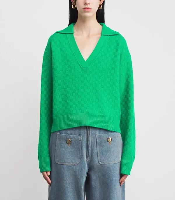 Sandro V-neck Wool-cashmere Sweater