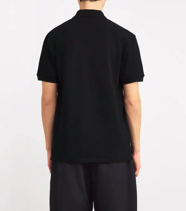 Play Comme Des Garcon Heart Logo Polo Shirt - Black