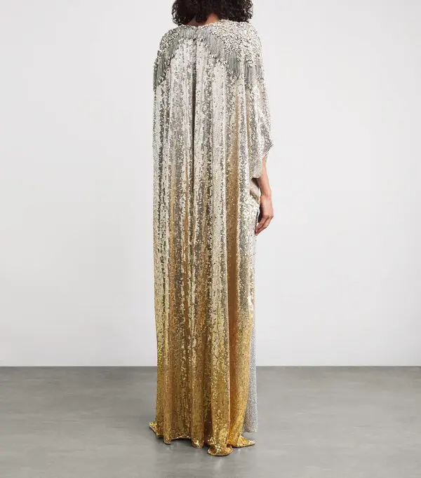 Jenny Packham Cassia Sequin Cape - Silver