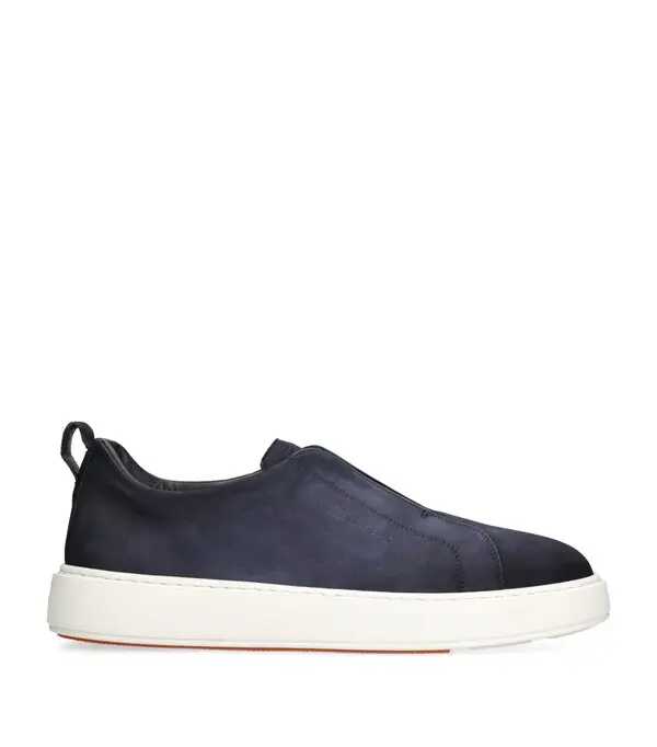 Santoni Clean Icon Suede Sneakers