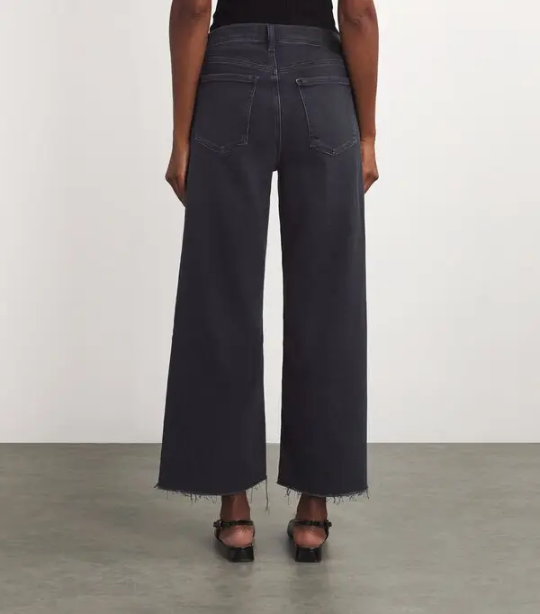 Citizens Of Humanity Cropped Lyra Wide-leg Jeans - Black