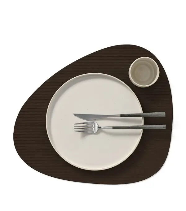 LIND DNA Large Curve Corduroy Placemat - Brown