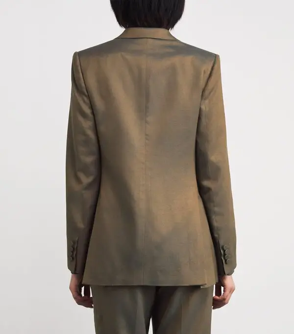 Brioni Flavia Silk Double-breasted Blazer