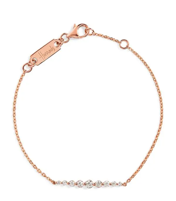 Harrods And Diamond Bracelet - Rose Gold