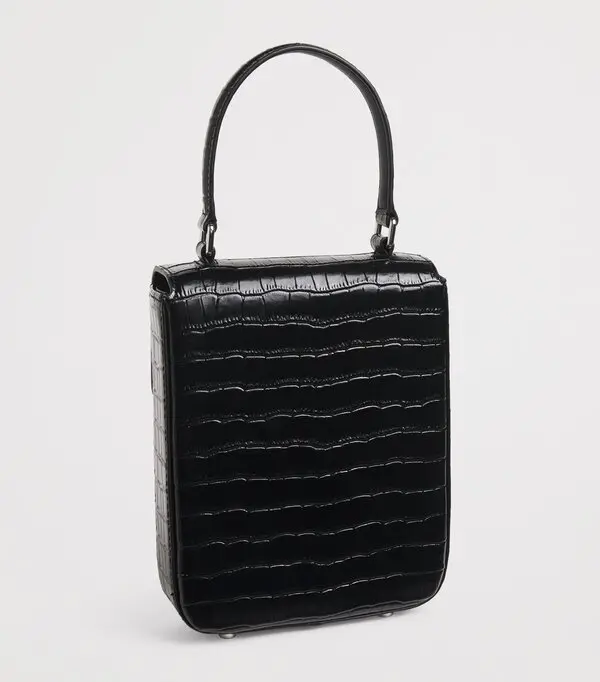 SELF-PORTRAIT Mini Croc-embossed Top-handle Bag