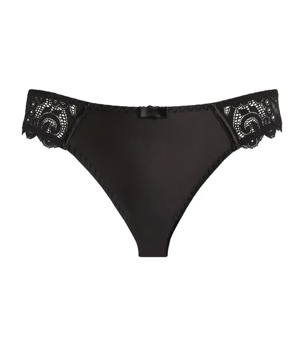 Maison Lejaby Lace-detail Gaby Briefs - Black