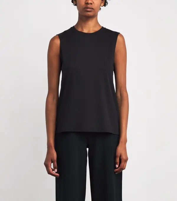 JOSEPH Cotton-silk Tank Top - Black