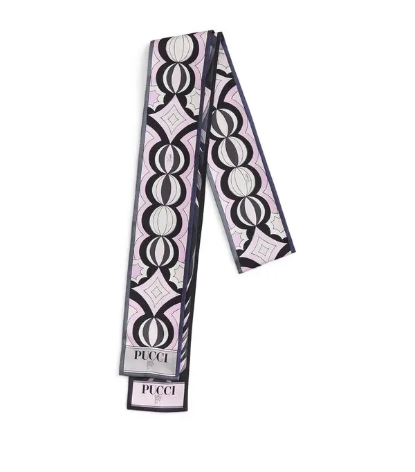 Emilio Pucci Silk Printed Scarf - Black