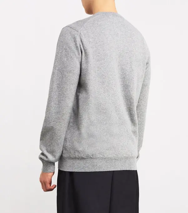 Play Comme Des Garcon Wool Heart Cardigan - Grey