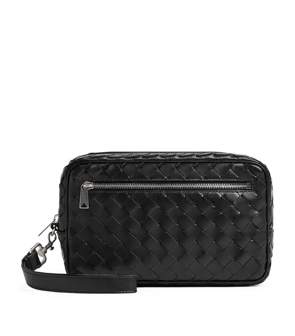 Bottega Veneta Leather Intrecciato Wash Bag