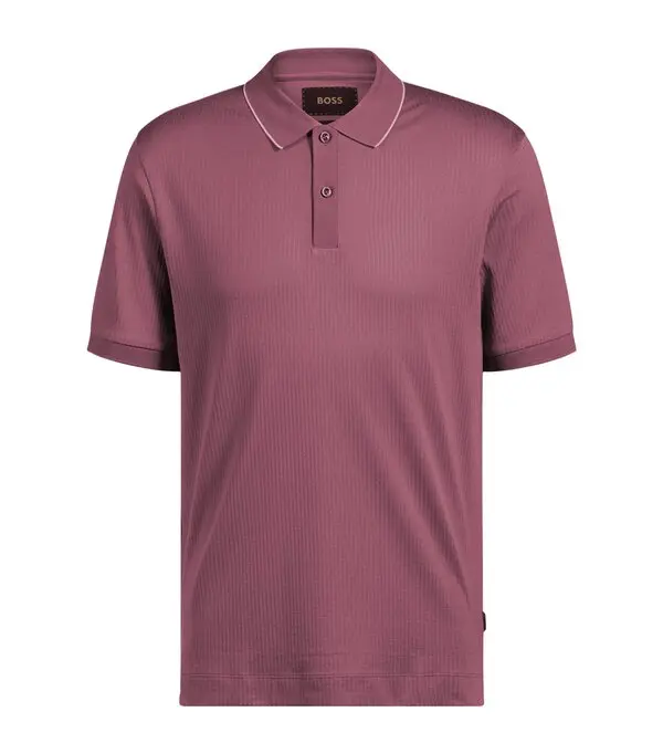 BOSS Cotton-silk Polo Shirt - Pink