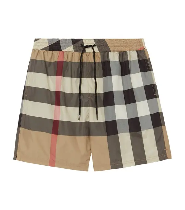 Burberry Check Swim Shorts - Beige