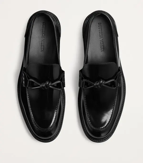 Bottega Veneta Leather Astaire Loafers - Black
