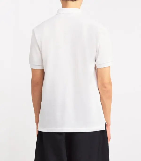 Play Comme Des Garcon Heart Logo Polo Shirt - White