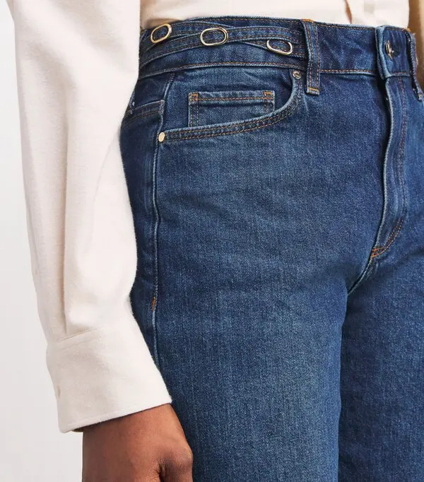 Paige Leenah Wide-leg Jeans - Blue