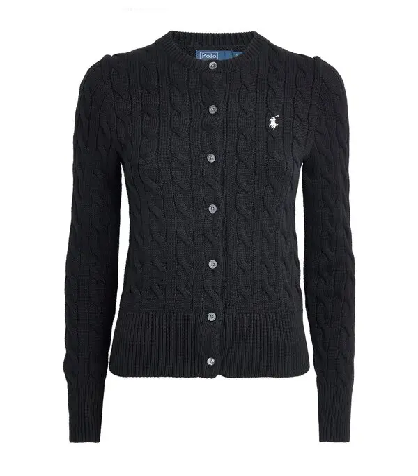 Polo Ralph Lauren Cotton Cable-knit Cardigan - Black
