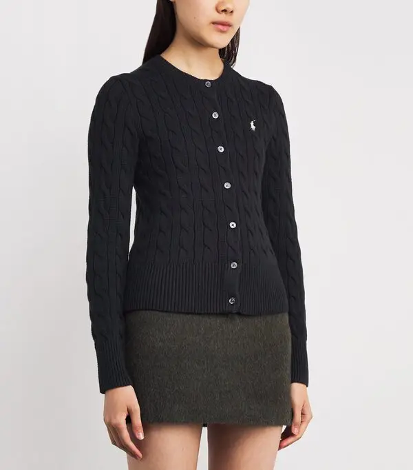 Polo Ralph Lauren Cotton Cable-knit Cardigan - Black