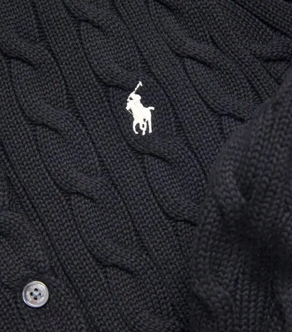 Polo Ralph Lauren Cotton Cable-knit Cardigan - Black