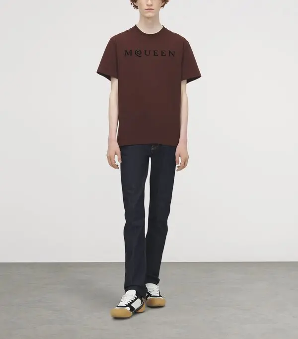 Alexander McQueen Cotton Logo T-shirt - Neutral