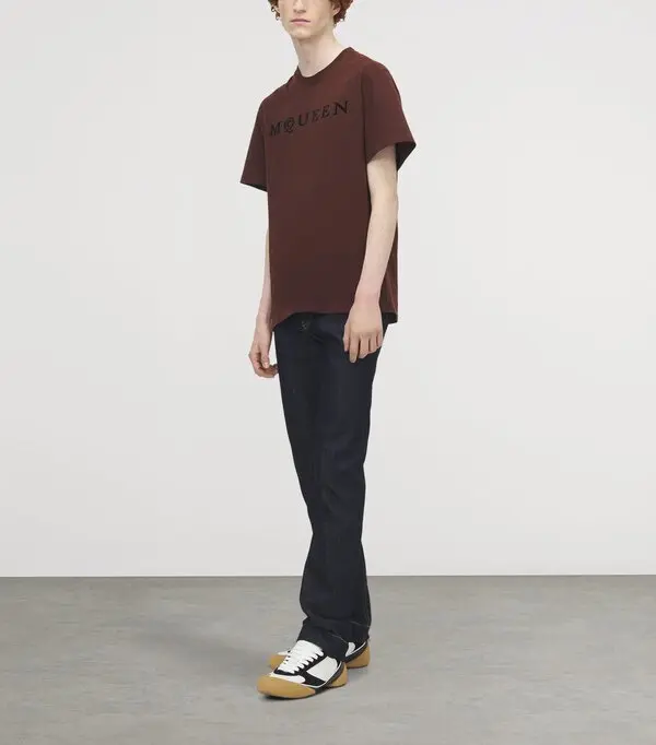 Alexander McQueen Cotton Logo T-shirt - Neutral