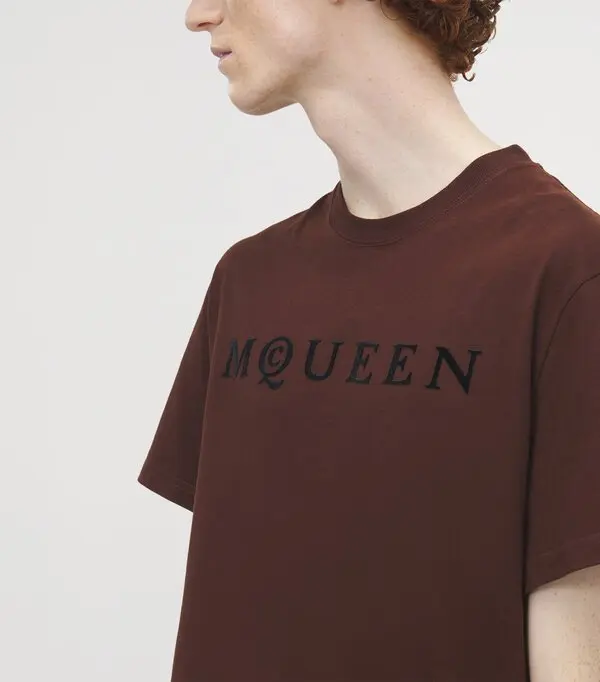 Alexander McQueen Cotton Logo T-shirt - Neutral
