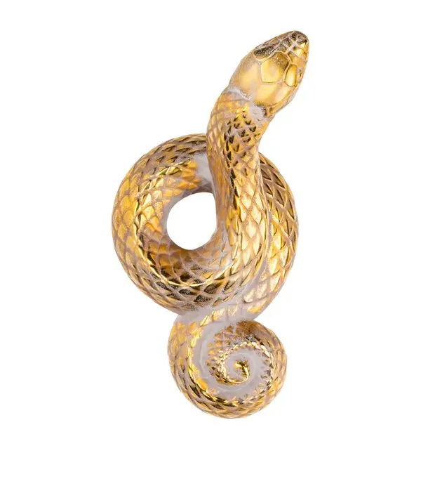Lalique Crystal Snake Sculpture