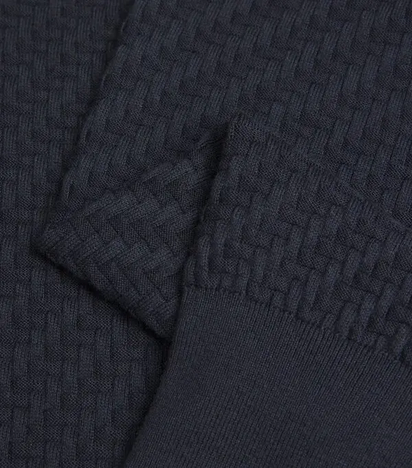 Brioni Cotton-silk-cashmere Zipped Sweater - Blue