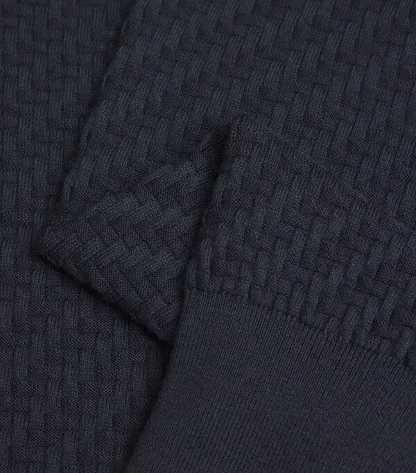 Brioni Cotton-silk-cashmere Zipped Sweater - Blue