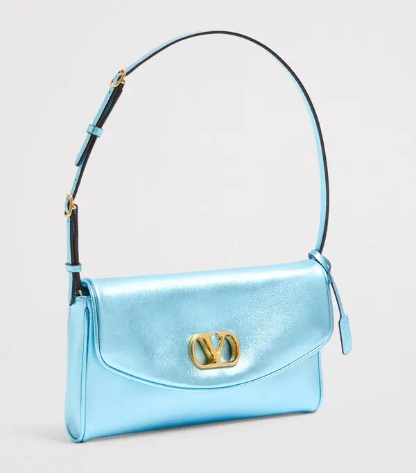 Valentino Garavani Small Leather Shoulder Bag - Blue