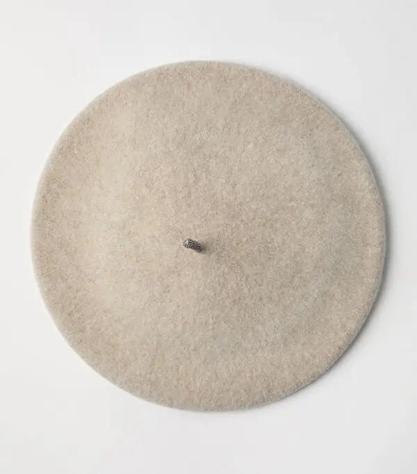 Brunello Cucinelli Wool Beret - White