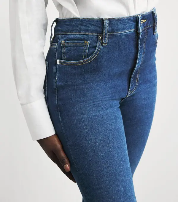 FRAME The Reboot Crop Bootcut Jeans - Blue