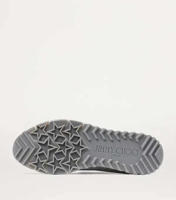 JIMMY CHOO Embellished Veles Sneakers - Grey