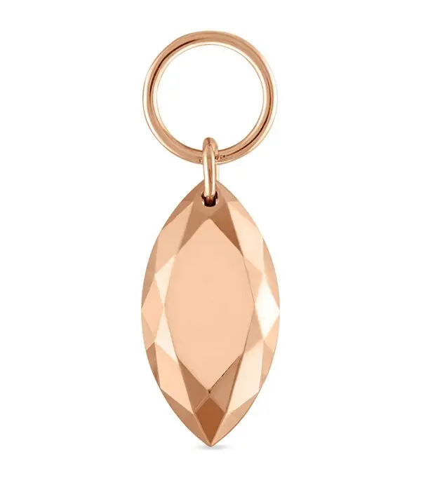 MARIA TASH Faceted Marquise Charm - Rose Gold