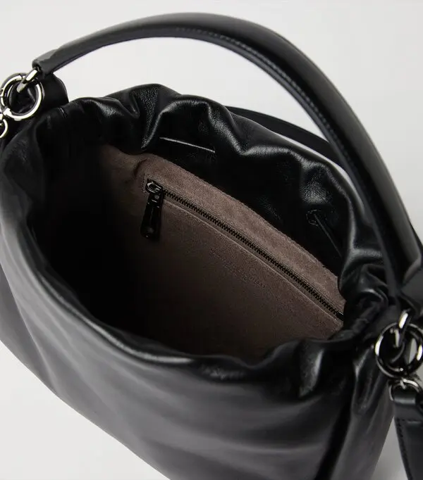 Brunello Cucinelli Small Mellow Bucket Bag - Black