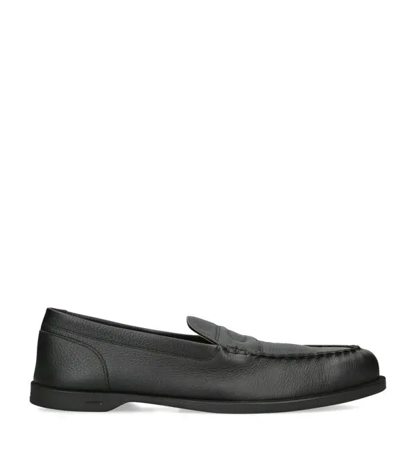 John Lobb Leather Pace Loafers