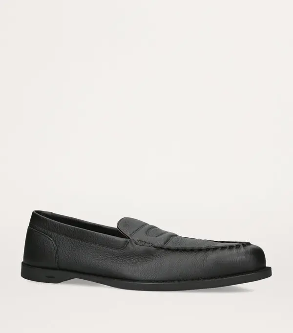 John Lobb Leather Pace Loafers