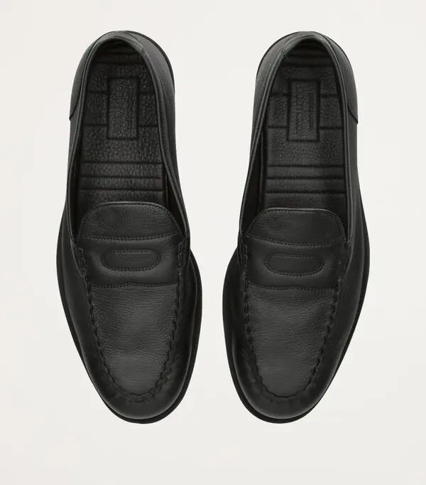 John Lobb Leather Pace Loafers