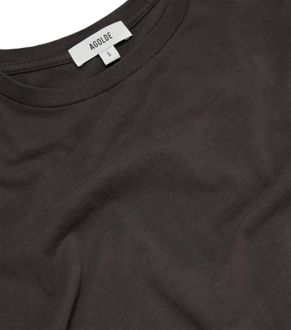 AGOLDE Organic Cotton Adine Shrunken T-shirt - Grey