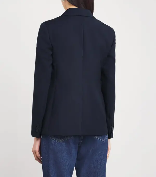 Max Mara Virgin Wool Single-breasted Blazer - Blue
