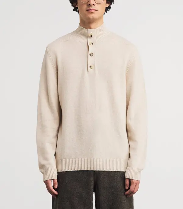 Harrods Cashmere Button-down Sweater