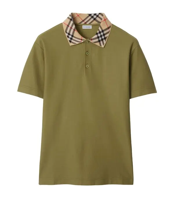 Burberry Cotton Piqué Slim Polo Shirt - Green