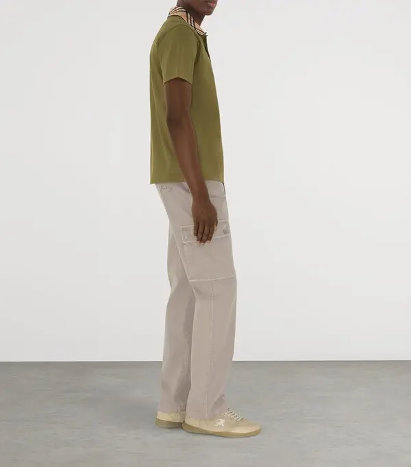 Burberry Cotton Piqué Slim Polo Shirt - Green