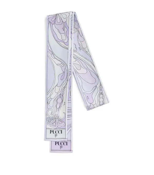 Emilio Pucci Silk Printed Scarf - Purple