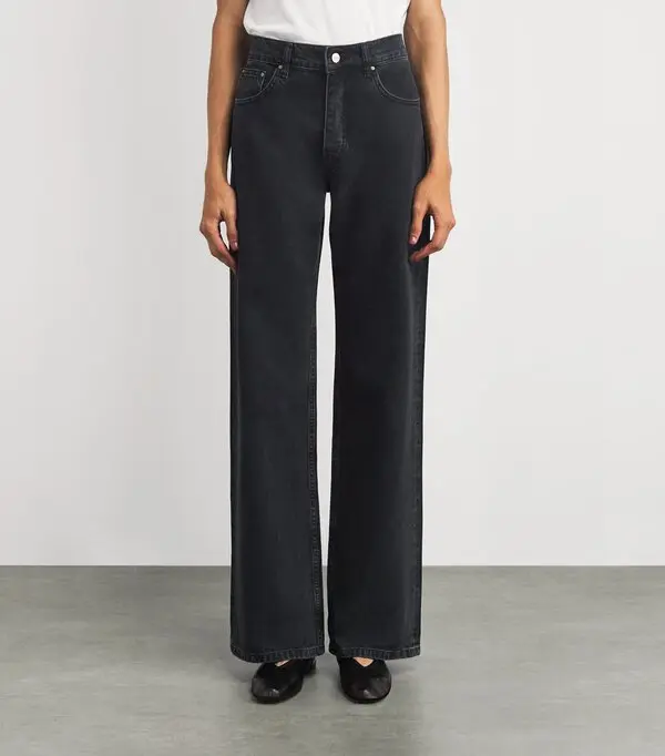 ANINE BING Hugh Wide-leg Jeans - Black